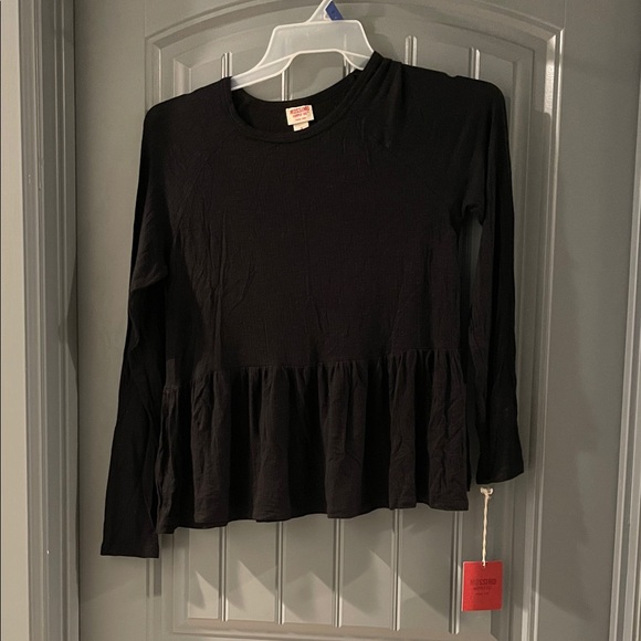 Mossimo Supply Co. | Tops | Mossimo Supply Co Black Peplum Blouse ...